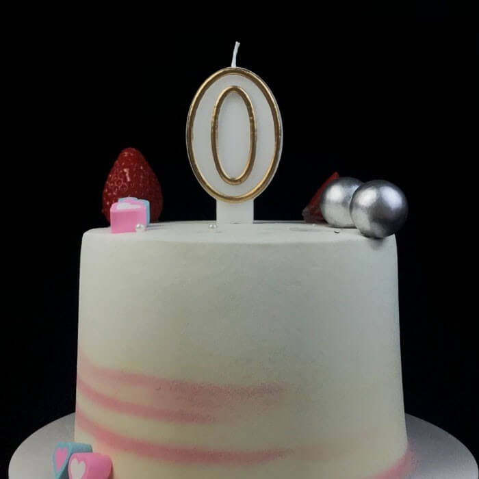 Double-Face Fancy Paraffin Gold Number Candle In The World | Magic Lights